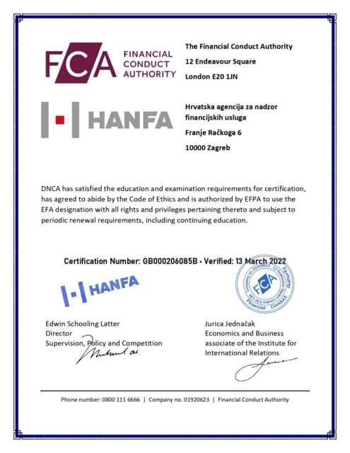 HANFA - Unauthorised investment firms are falsifying Hanfa certificates ...